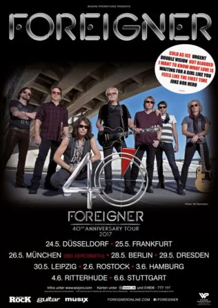 Evento Foreigner - 02/06/2017 - Rostock - HanseMesse - Germania