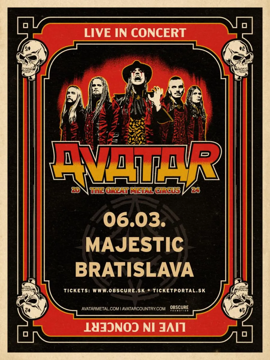 Evento Avatar - 06/03/2024 - Bratislava - Majestic Music Club - Slovacchia